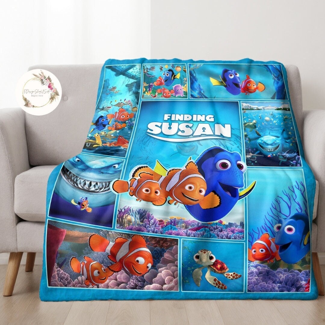 Personalized Disney Pixar Finding Nemo Blanket, Custom Name Finding ...