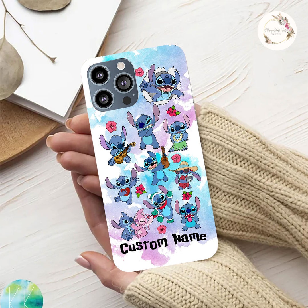 Personalized Stitch Phone Case, Disney Phone Case, Disney Watercolor ...