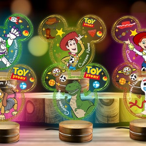 Personalized Name Disney Toy Story Night Light, Buzz Lightyear Jessie ...
