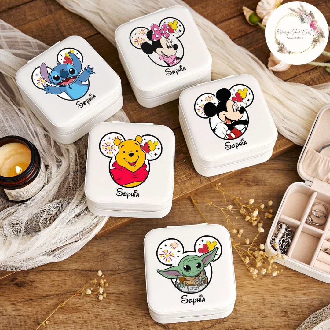 Personalized All Characters Disney Jewelry Box, Mickey and Friends ...