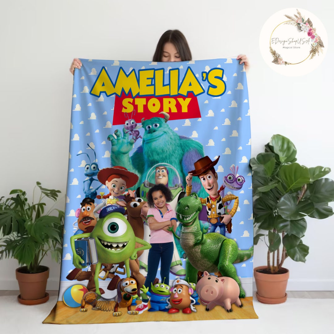 Custom Your Photo & Name Toy Story Blanket, Woody Buzz Lightyear Jessie ...