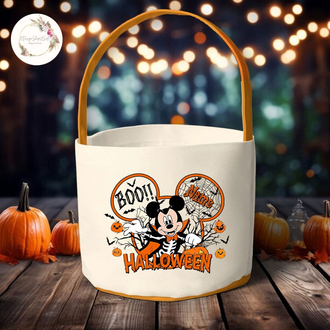 Personalized Mickey and Friends Mummy Disney Halloween Basket, Mickey's ...