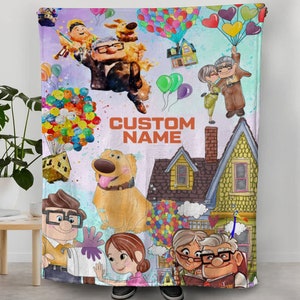 Personalized Disney Pixar up Blanket, Adventure is Out There, Carl and ...