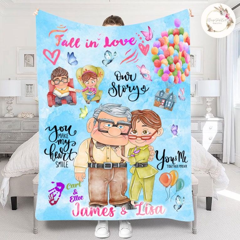 Personalized Carl and Ellie Blanket, Disney Pixar Up Adventure Is Out ...