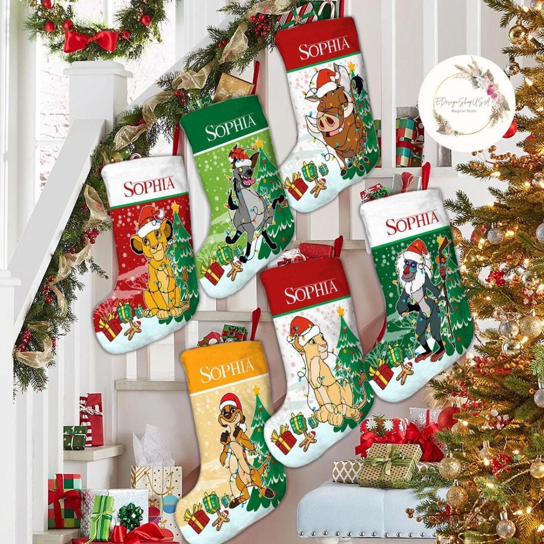 Personalized Disney the Lion King Christmas Stockings, Simba Mufasa ...