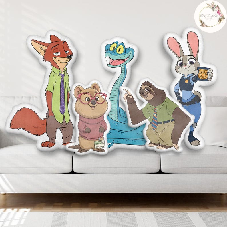 Custom Shape Disney Zootopia Pillow, Zootopia 2 Movie Judy Hopps Nick ...