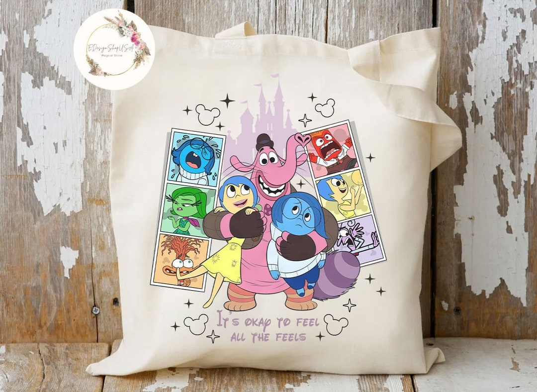 Disney Inside Out Tote Bag, Mental Health Matters Inside Out 2 Movie ...