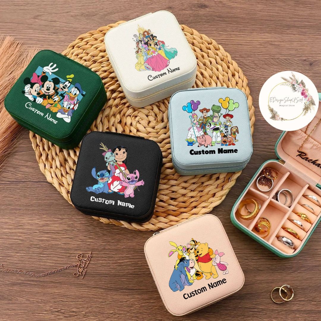 Personalized All Characters Group Disney Jewelry Box, Mickey and ...