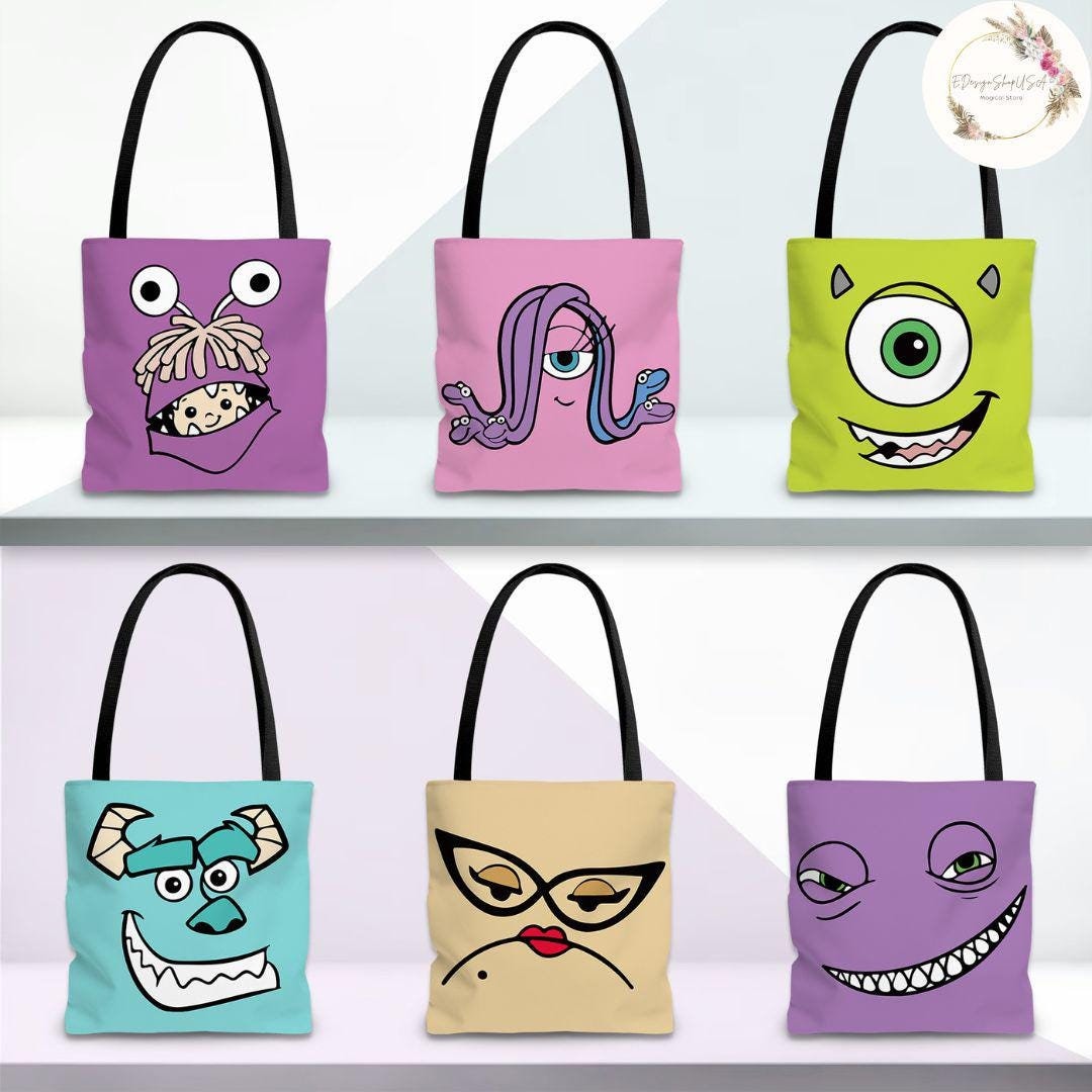 Disney Monsters Inc Tote Bag, Monsters University Mike Wazowski Sully ...