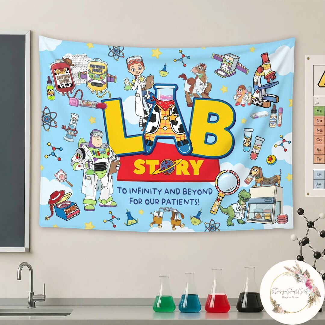 Disney Toy Story Lab Week 2026 Wall Tapestries, Buzz Lightyear Woody ...