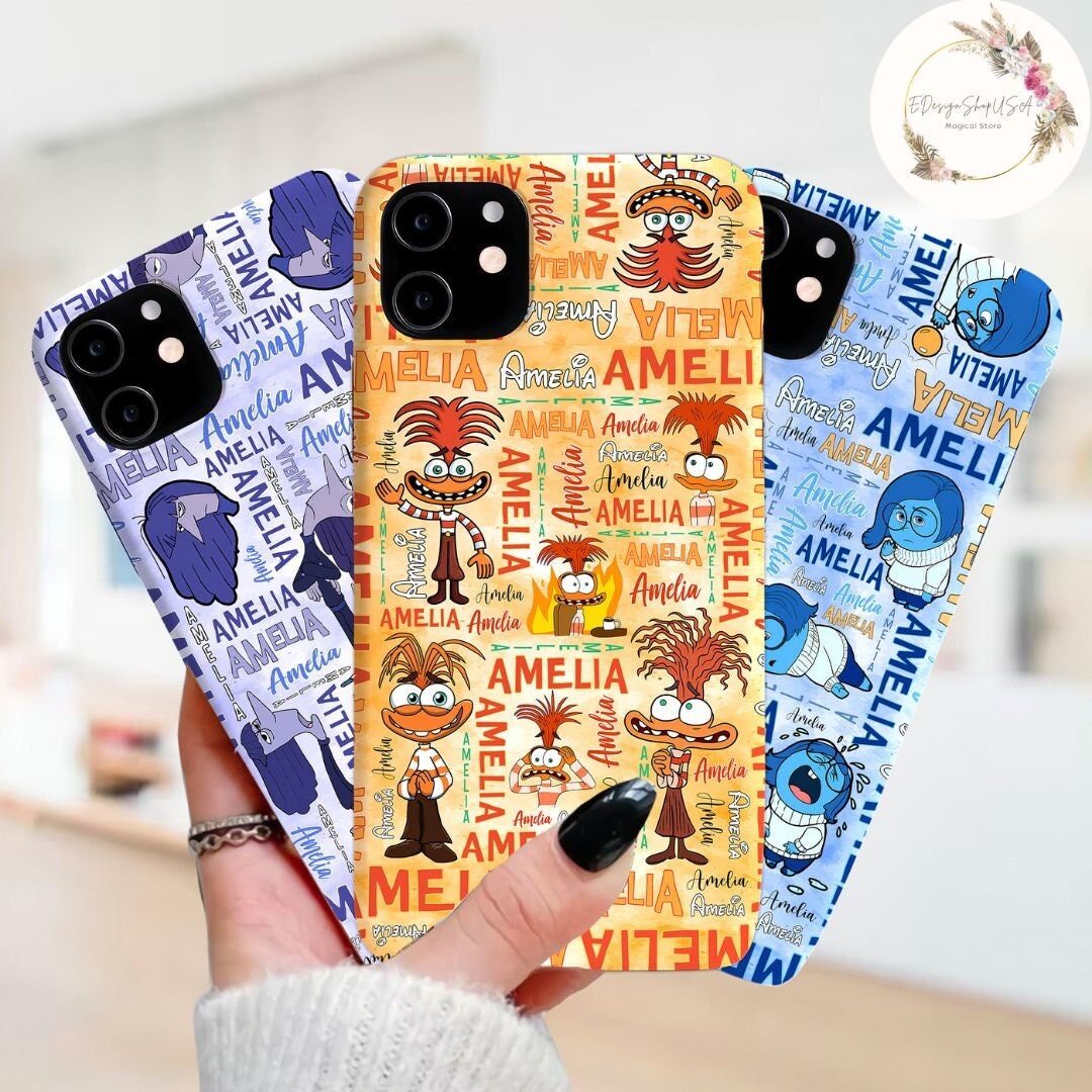 Personalized Watercolor Disney Inside Out 2 Characters Phone Case ...