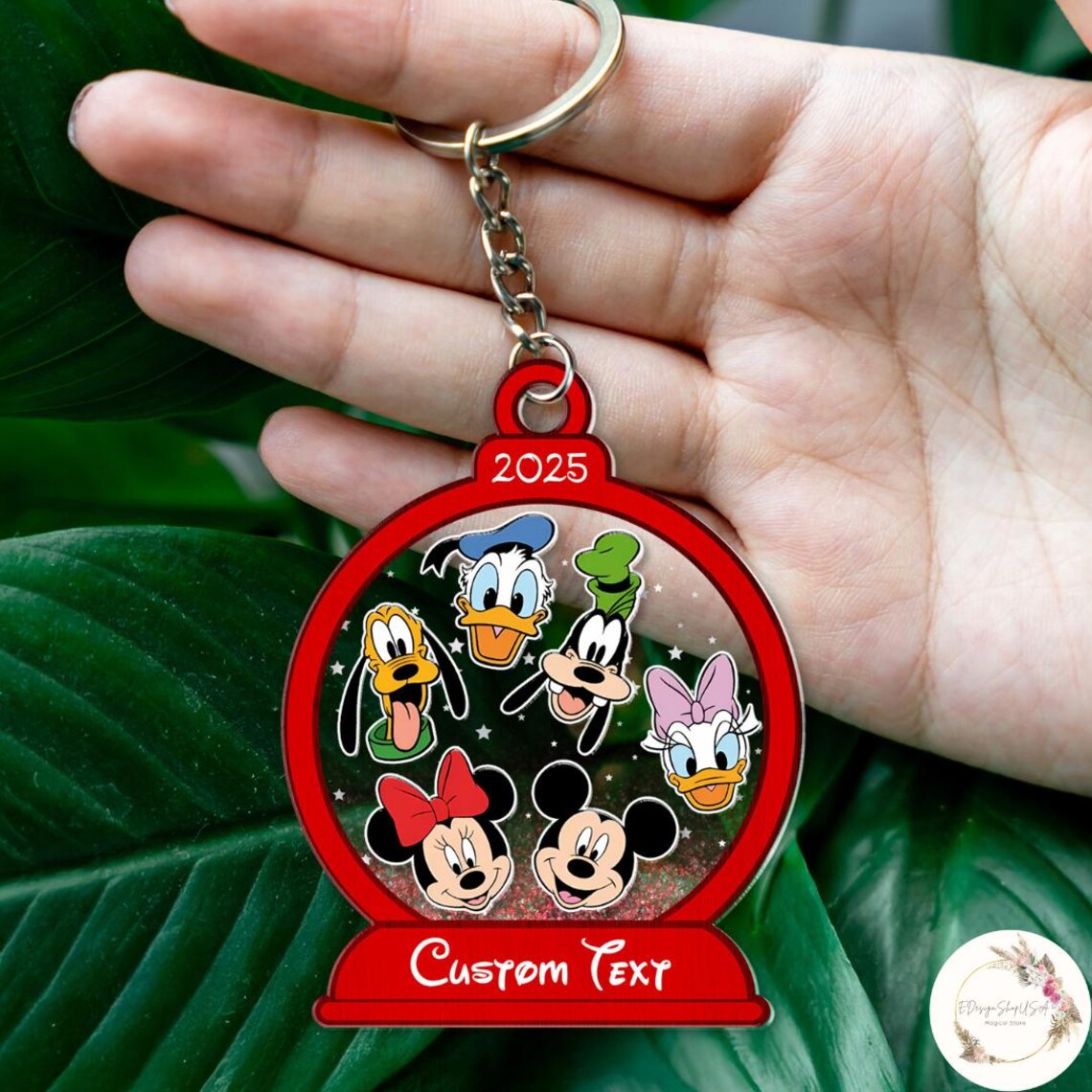 Personalized Mickey and Friends Disney Shaker Keychain, Disney Trip ...