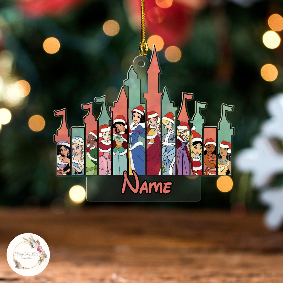Disney Princess Ornament, Princess Christmas Ornament, Personalized ...
