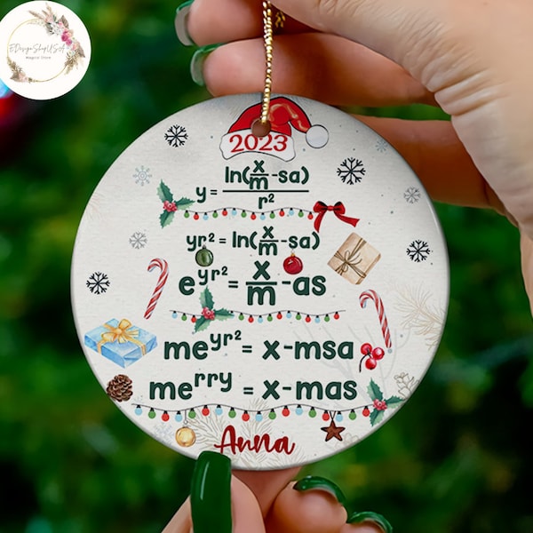 Math Christmas Ornament - Etsy