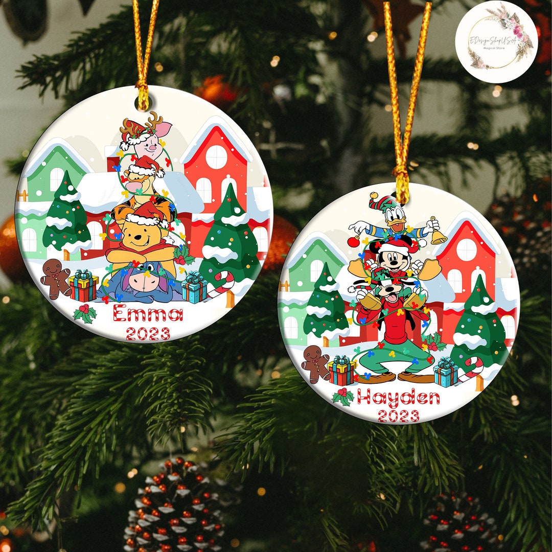 Personalized Disney Christmas Ornament, Mickey and Friends Family ...