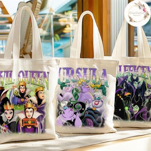 Personalized Disney Villains Canvas Tote Bag, Bad Witches Club Girl ...