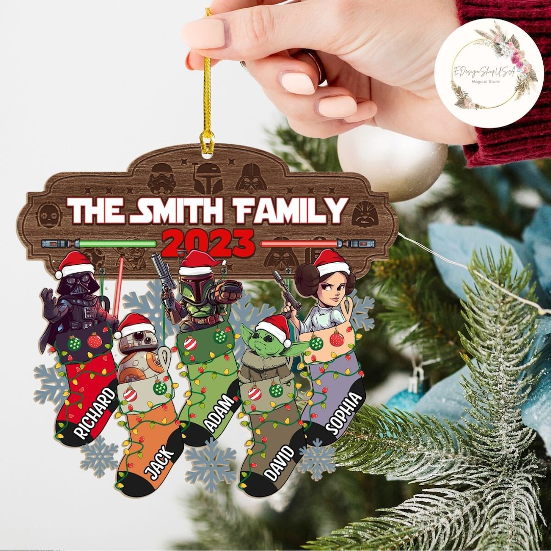 Personalized Star Wars Family Stocking Ornament, Multi-character Darth ...