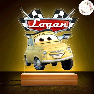 Personalized Disney Pixar Cars Night Light, Custom Name Lightning ...