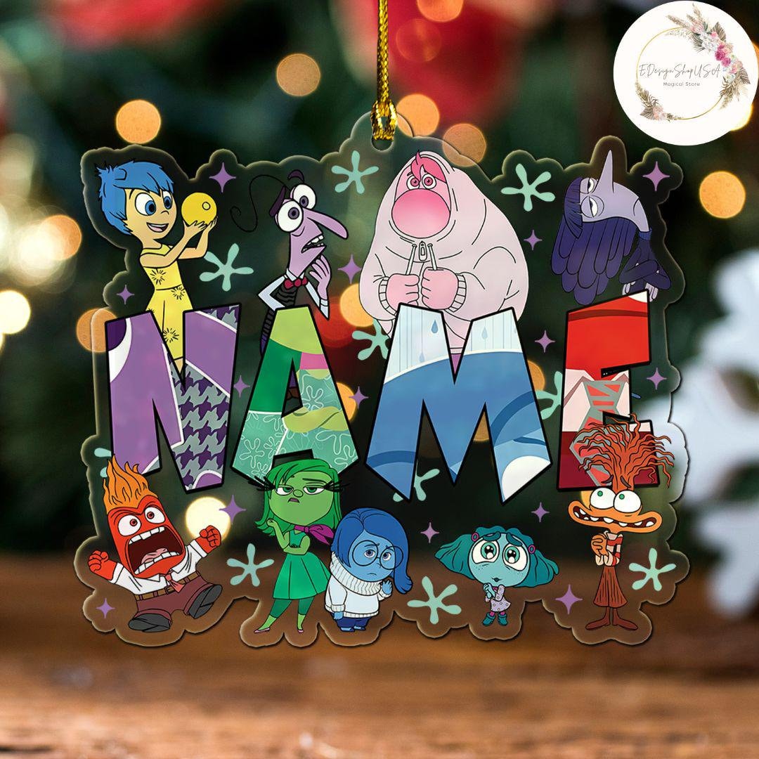 Personalized Disney Inside Out Ornament, Custom Name It's Okay to Feel ...