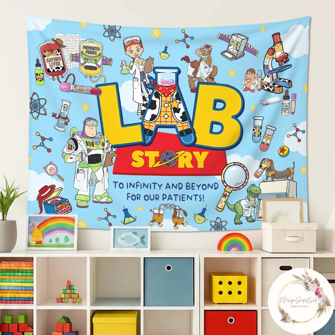 Disney Toy Story Lab Week 2026 Wall Tapestries, Buzz Lightyear Woody ...