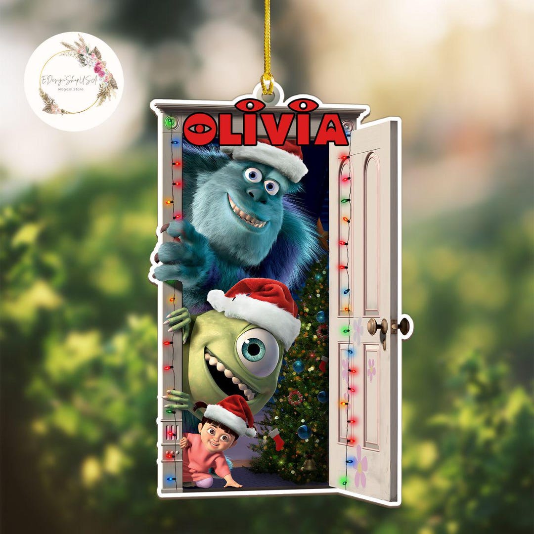 Personalized Disney Monsters Inc Christmas Ornament, Sully Mike Boo ...