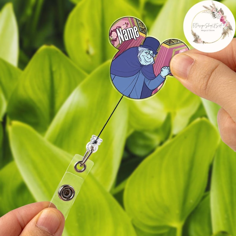 Personalized Mickey and Friends Disney Haunted Mansion Badge Reel ...