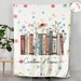 Personalized Floral Book Blanket, Custom Books & Name Library Gift for ...