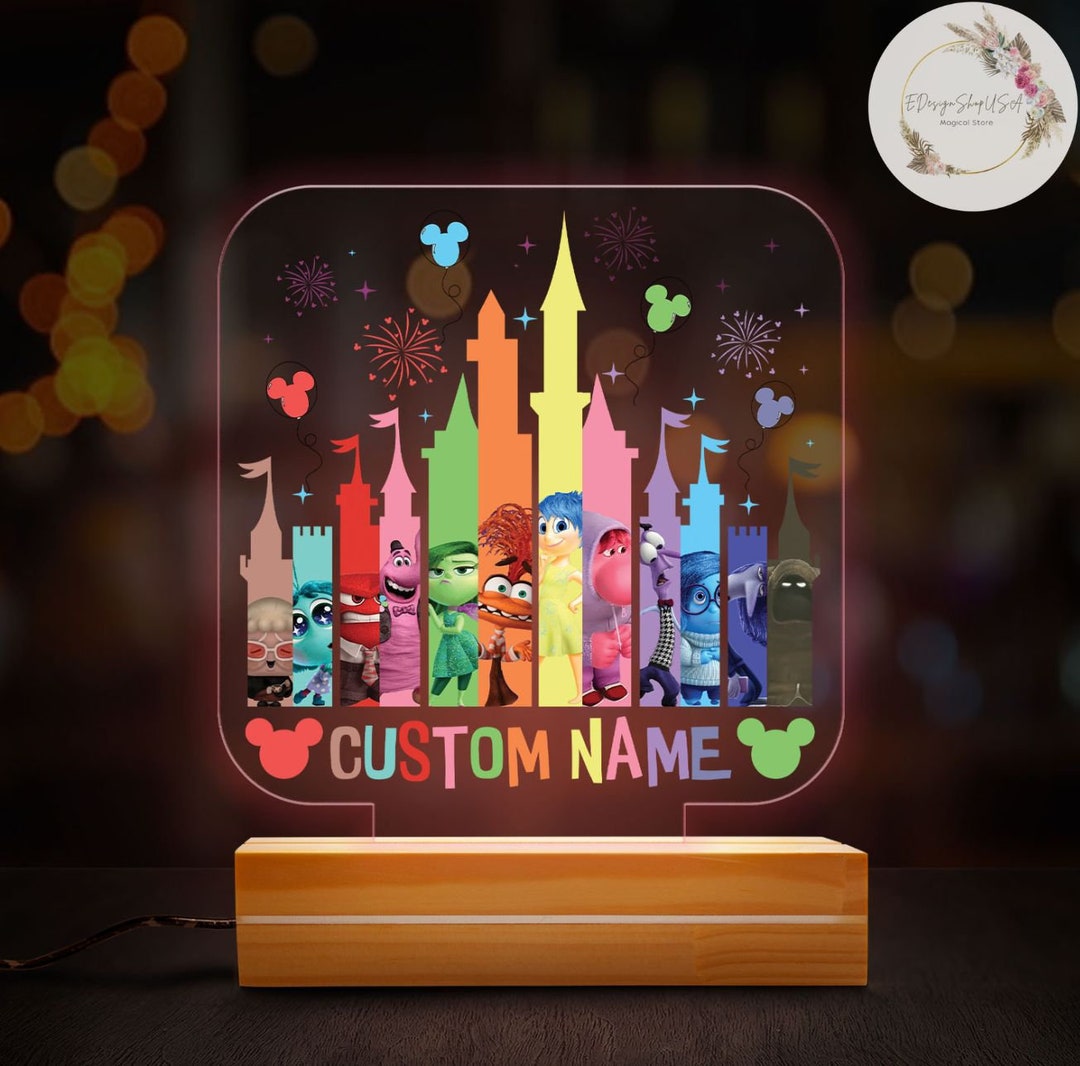 Personalized Inside Out 2 Characters Castle Night Light, It's Okay to ...