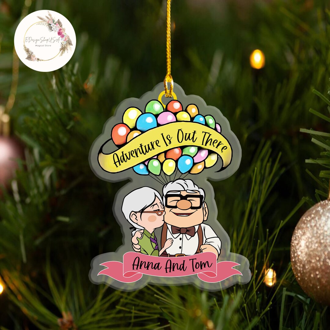 Personalized Pixar up Couple 2024 Christmas Ornament, Pixar up Ornament ...