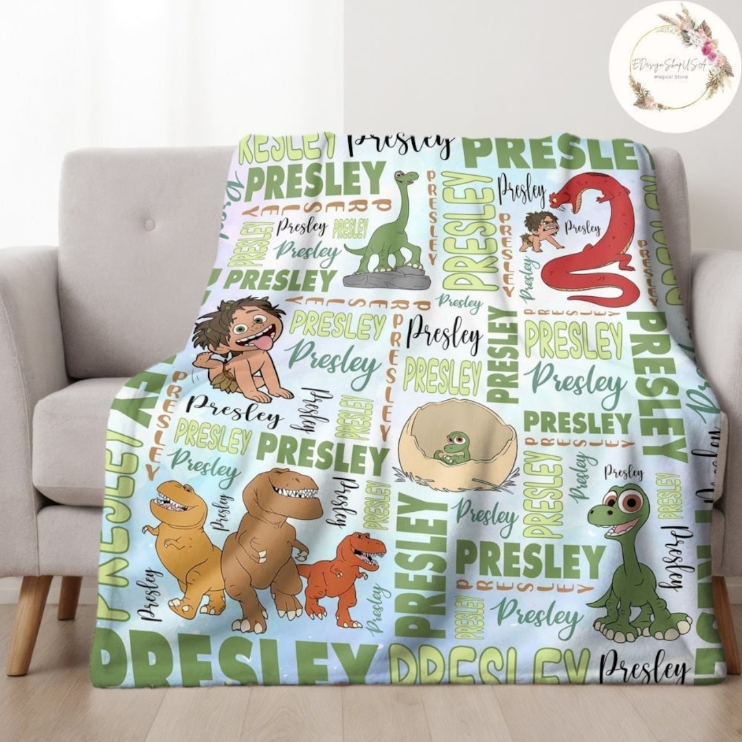 Personalized Watercolor Disney Pixar the Good Dinosaur Blanket, Custom ...