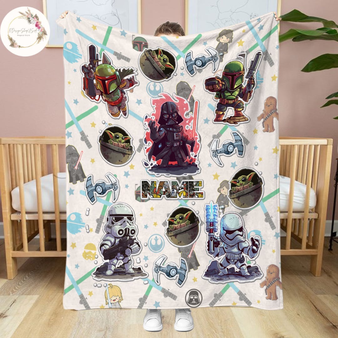 Personalized Disney Star Wars Blanket, Star Wars Characters Blanket ...