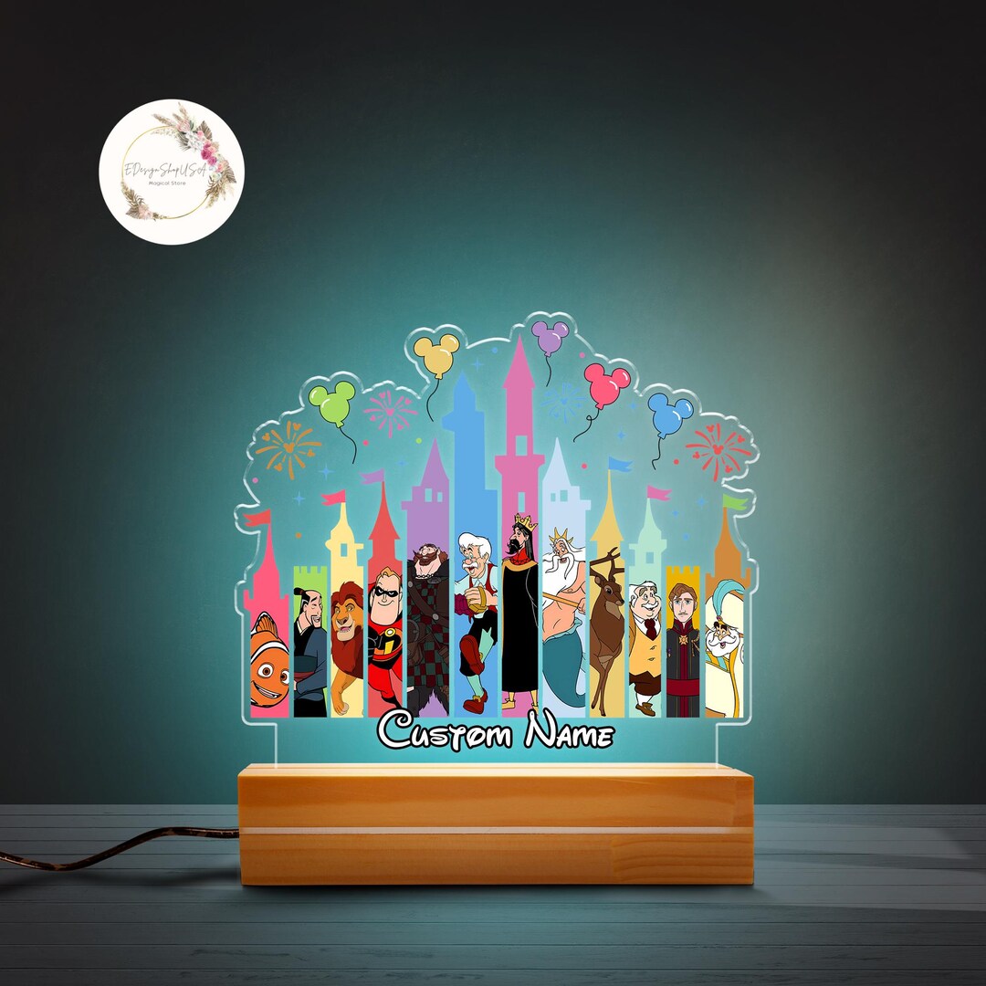 Personalized Disney Dad Night Light, Father’s Day Disney Dad Night ...