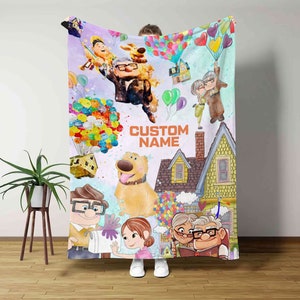 Personalized Disney Pixar up Blanket, Adventure is Out There, Carl and ...