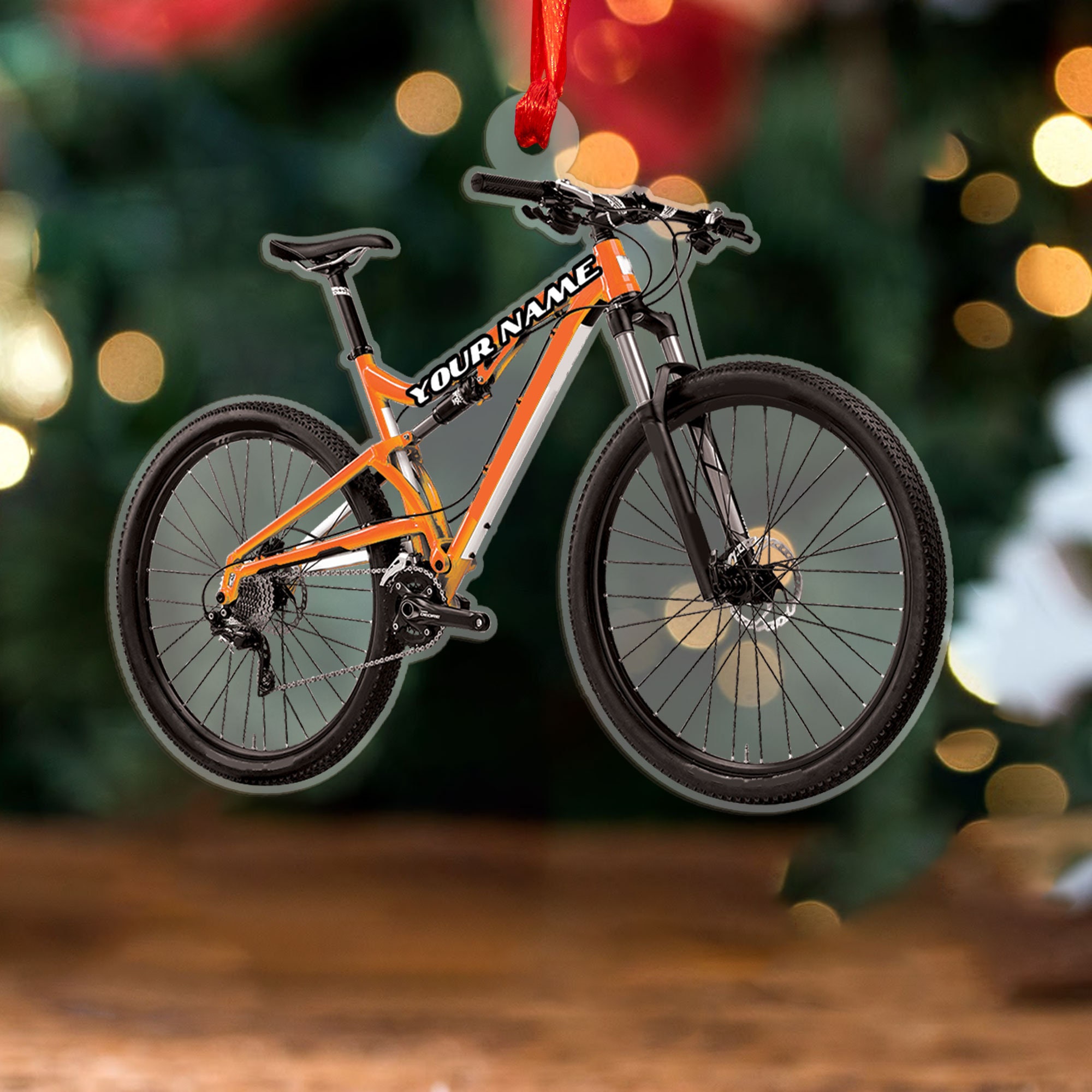 Personalized Bicycle Christmas Ornaments, Cycling Ornament, Bicycle ...