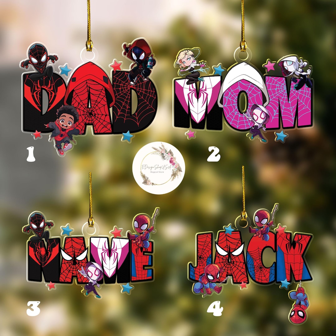 Personalized Spidey and His Amazing Friends Ornament, Custom Spiderman ...