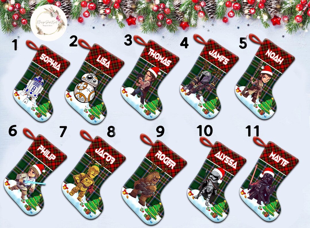 Personalized Star Wars Christmas Stocking, Christmas Galaxy Edge ...