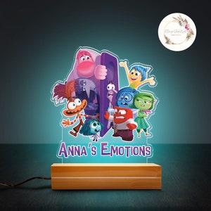Personalized Disney Inside Out Night Light, Inside Out 2 Movie Emotions ...