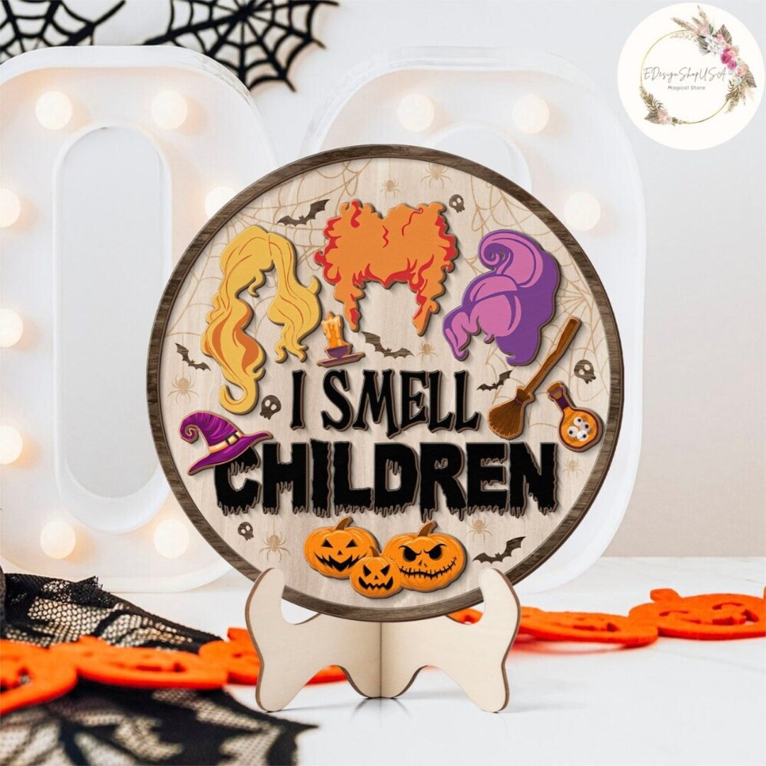 I Smell Children Hocus Pocus Disney Halloween Wooden Sign Plaque ...