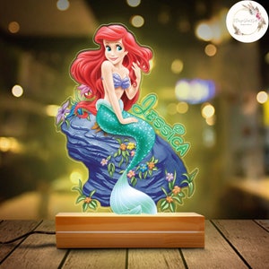 Personalized Disney Princess Night Light, Custom Name Baby Girl Room ...