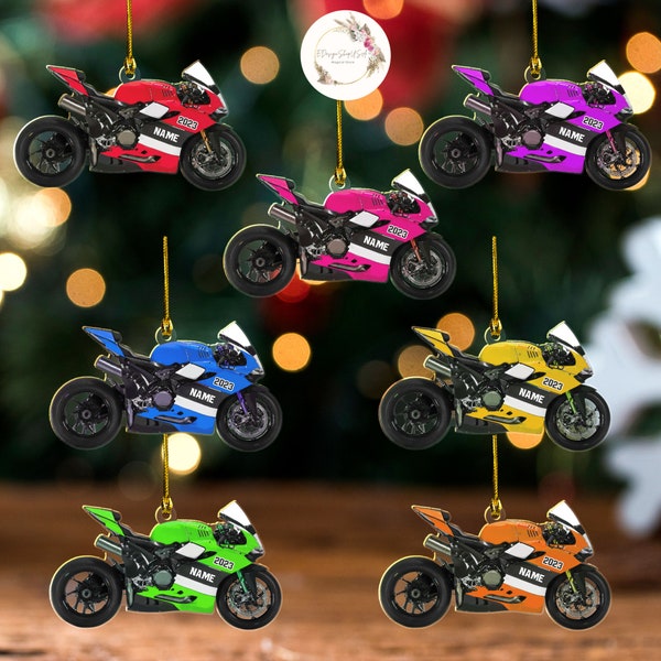 Motorcycle Ornament - Etsy