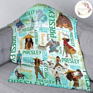 Personalized Watercolor Disney Raya and the Last Dragon Blanket, Disney ...