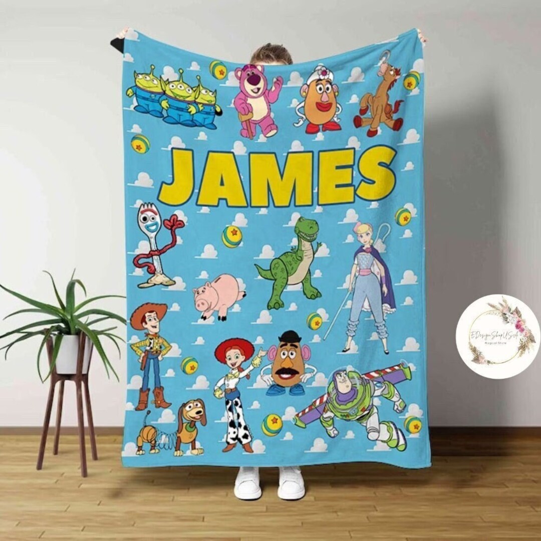 Personalized Disney Pixar Toy Story Blanket, Custom Name Baby Disney ...