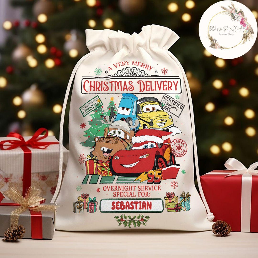Personalized Disney Cars Special Delivery Disney Christmas Sack, Gift ...