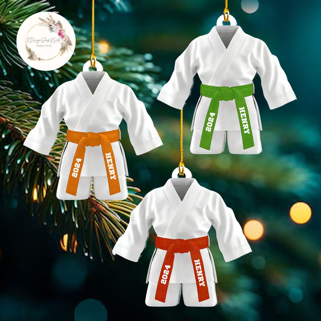 Personalized 2D Karate Ornament, Custom Belt Color Karate Kids ...