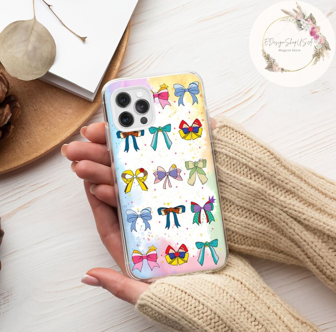 Coquette Bows Disney Princess Phone Case, Cinderella Belle Tiana WDW ...