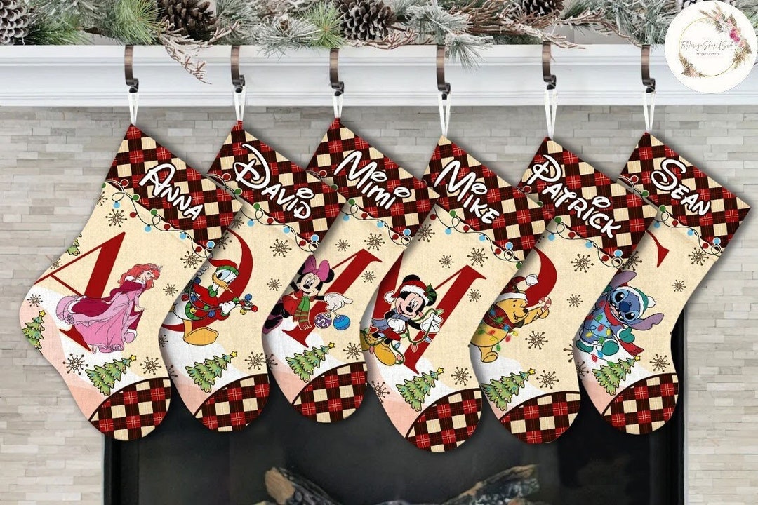 Personalized All Characters Alphabet Disney Christmas Stockings With ...