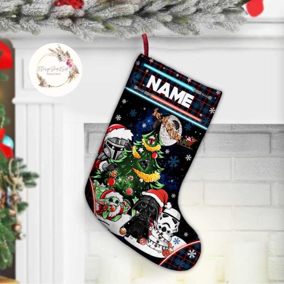 Personalized Star Wars Christmas Stocking, Christmas Galaxy Edge ...