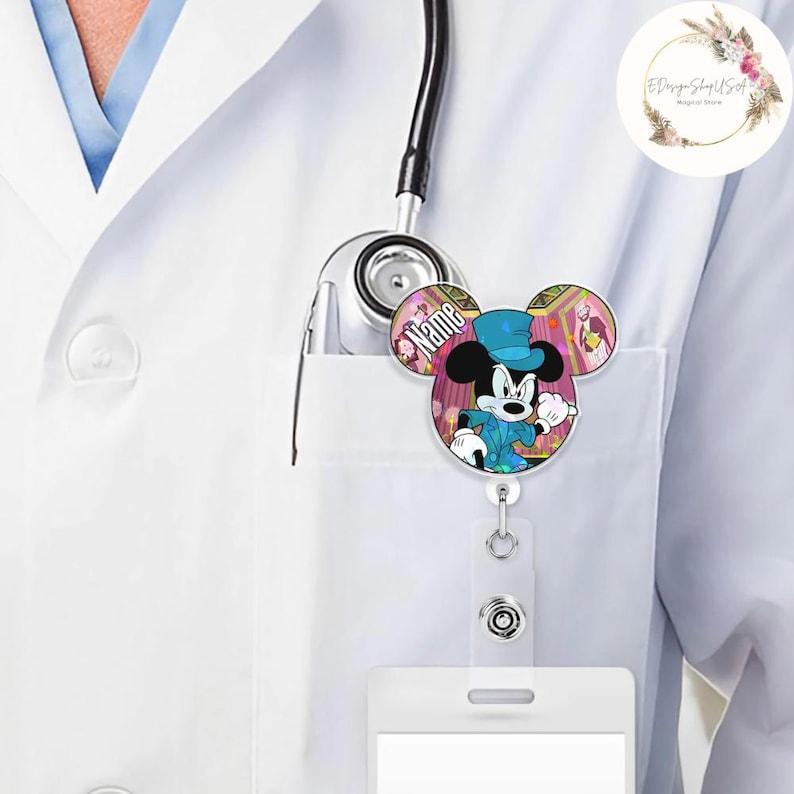 Personalized Mickey and Friends Disney Haunted Mansion Badge Reel ...