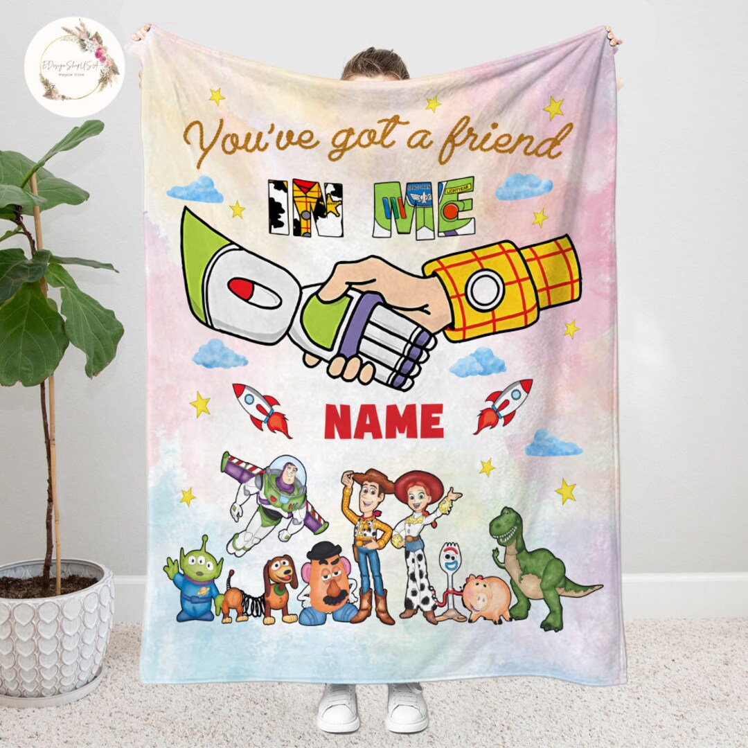 Personalized Disney Toy Story Blanket, Custom Name Disney Blanket ...
