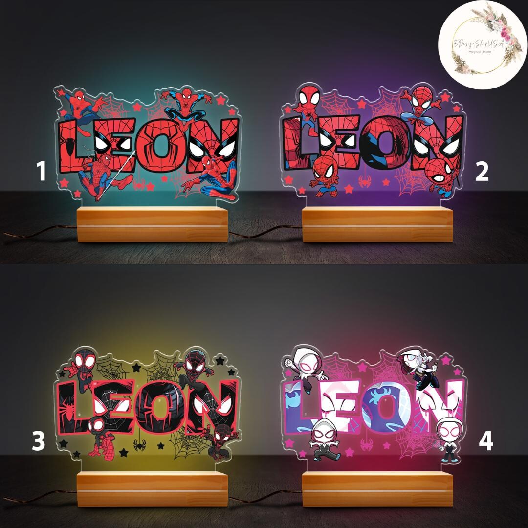 Personalized Disney Spidey and His Amazing Friends Night Light ...